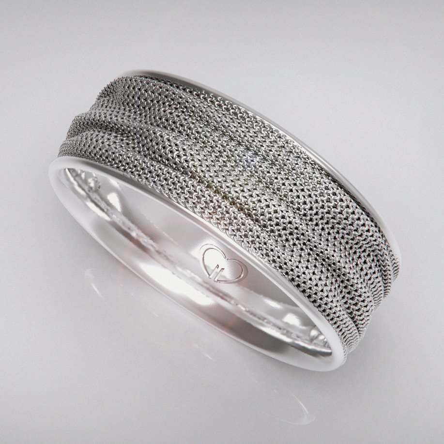 CHAIN CLOTH - Argentium Silver - Ring » Guzzardi Jewellery